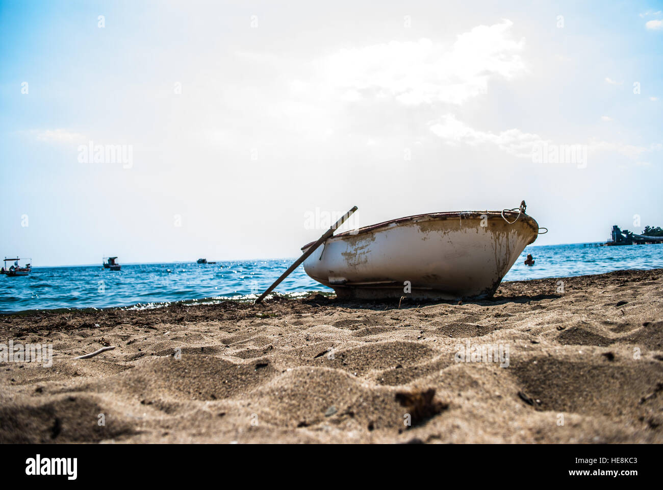boat on the sand Stock Photo - Alamy