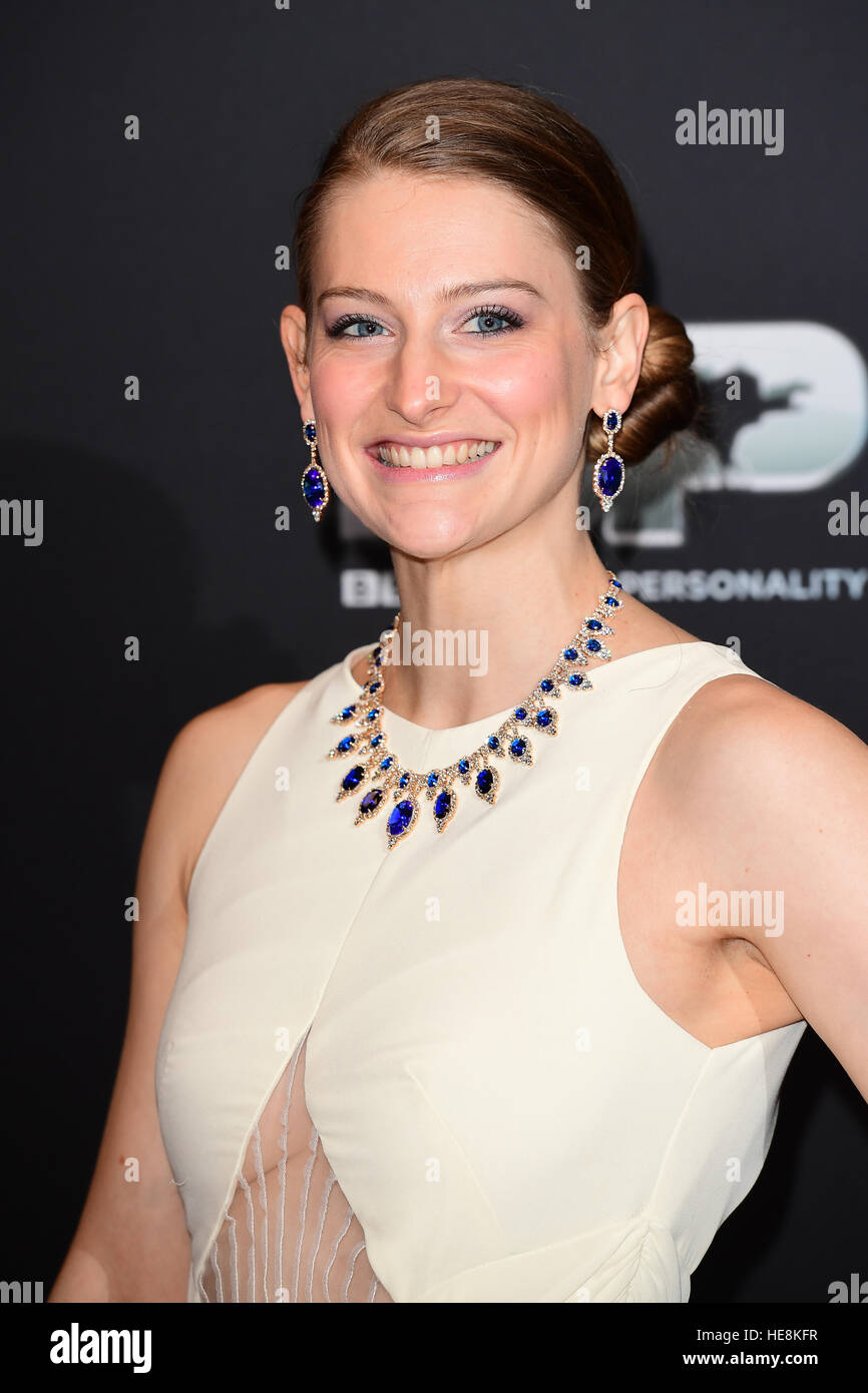 Bryony Page during the red carpet arrivals for BBC Sports Personality ...