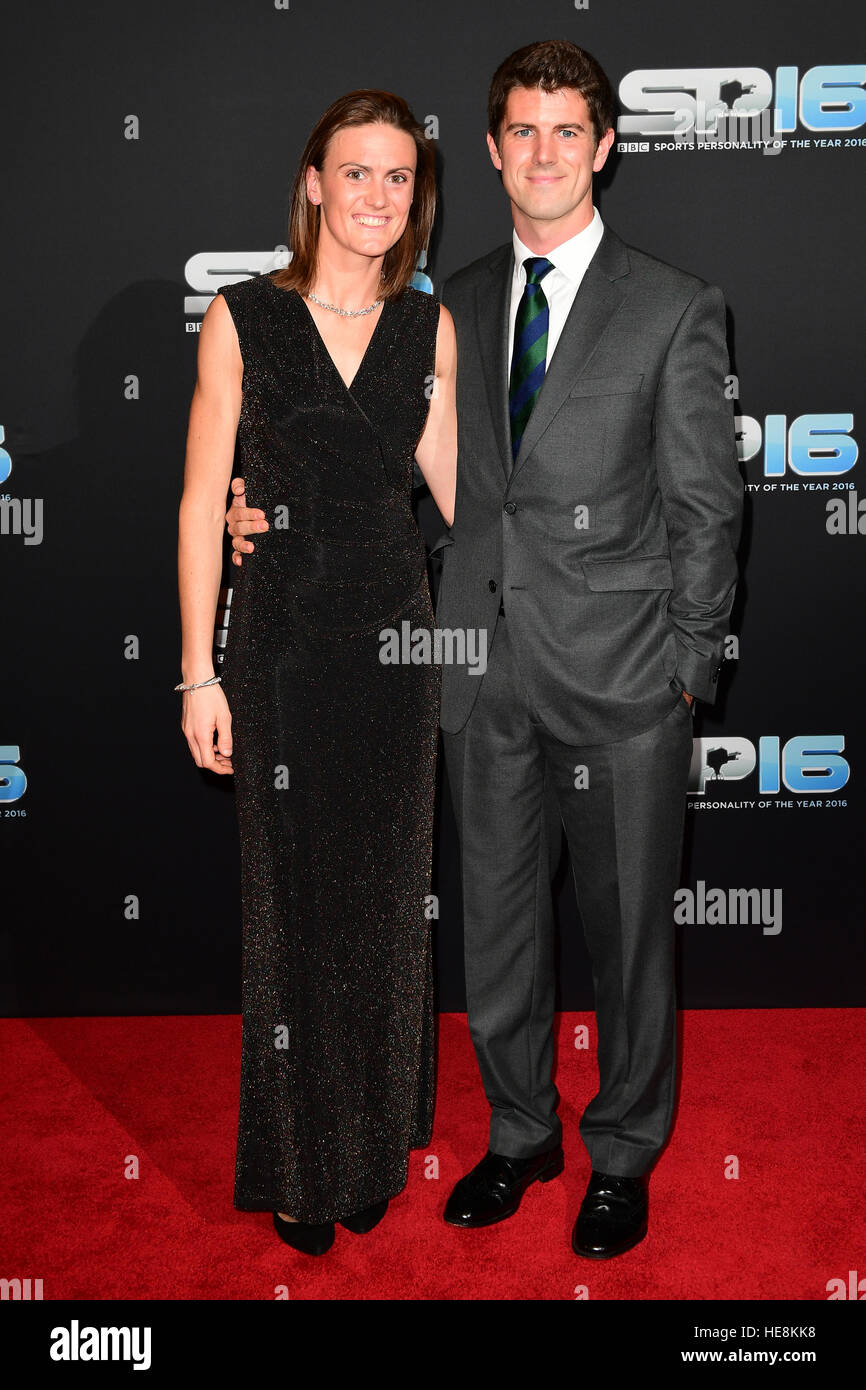 Heather Stanning and guest during the red carpet arrivals for BBC ...