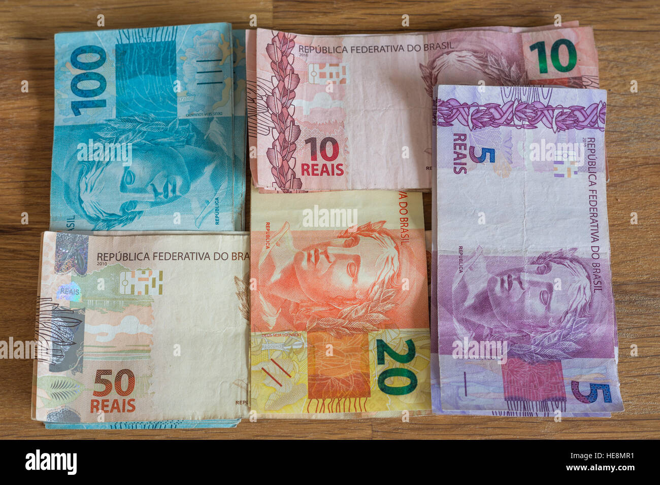 Brazil money / reais Stock Photo - Alamy