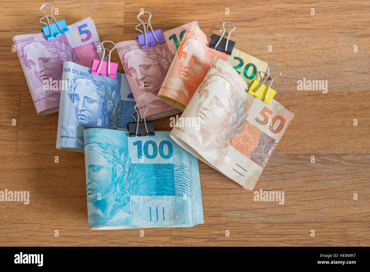 Brazil money / reais Stock Photo - Alamy