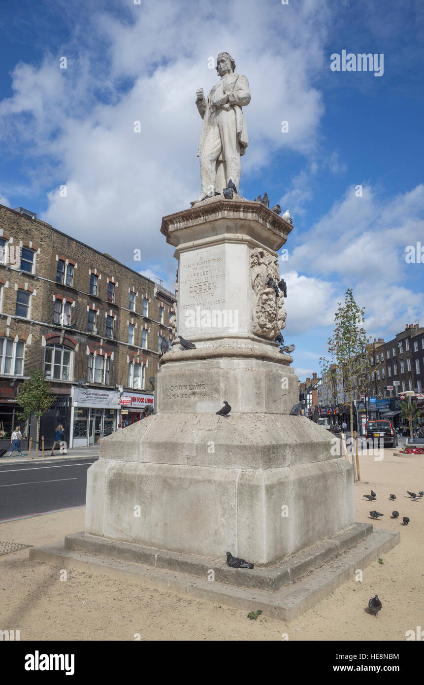 The statue to Richard Cobden founder of the Anti Corn Law league in ...
