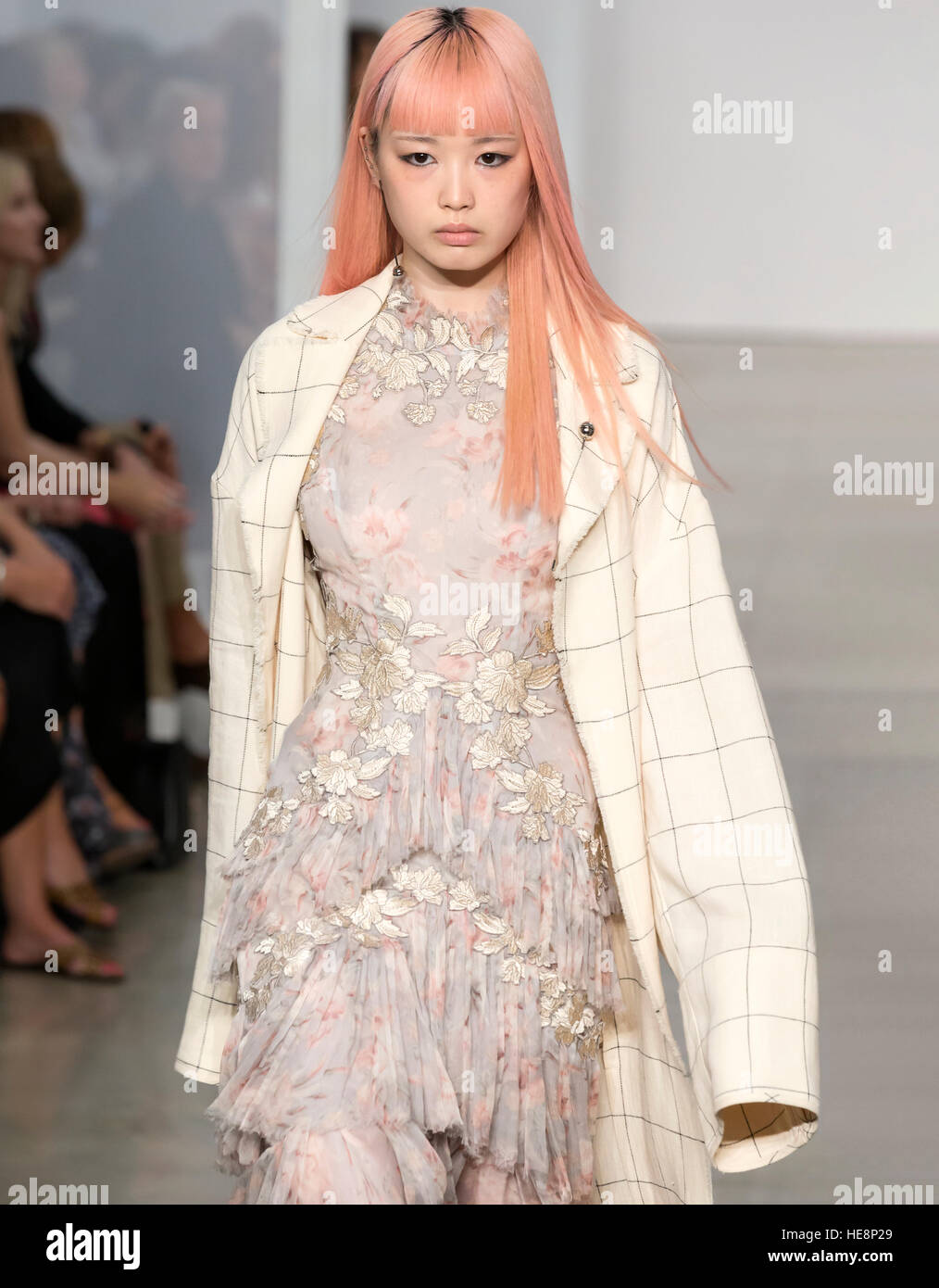 NEW YORK, NY - SEPTEMBER 09, 2016: A model walks the runway at the ...