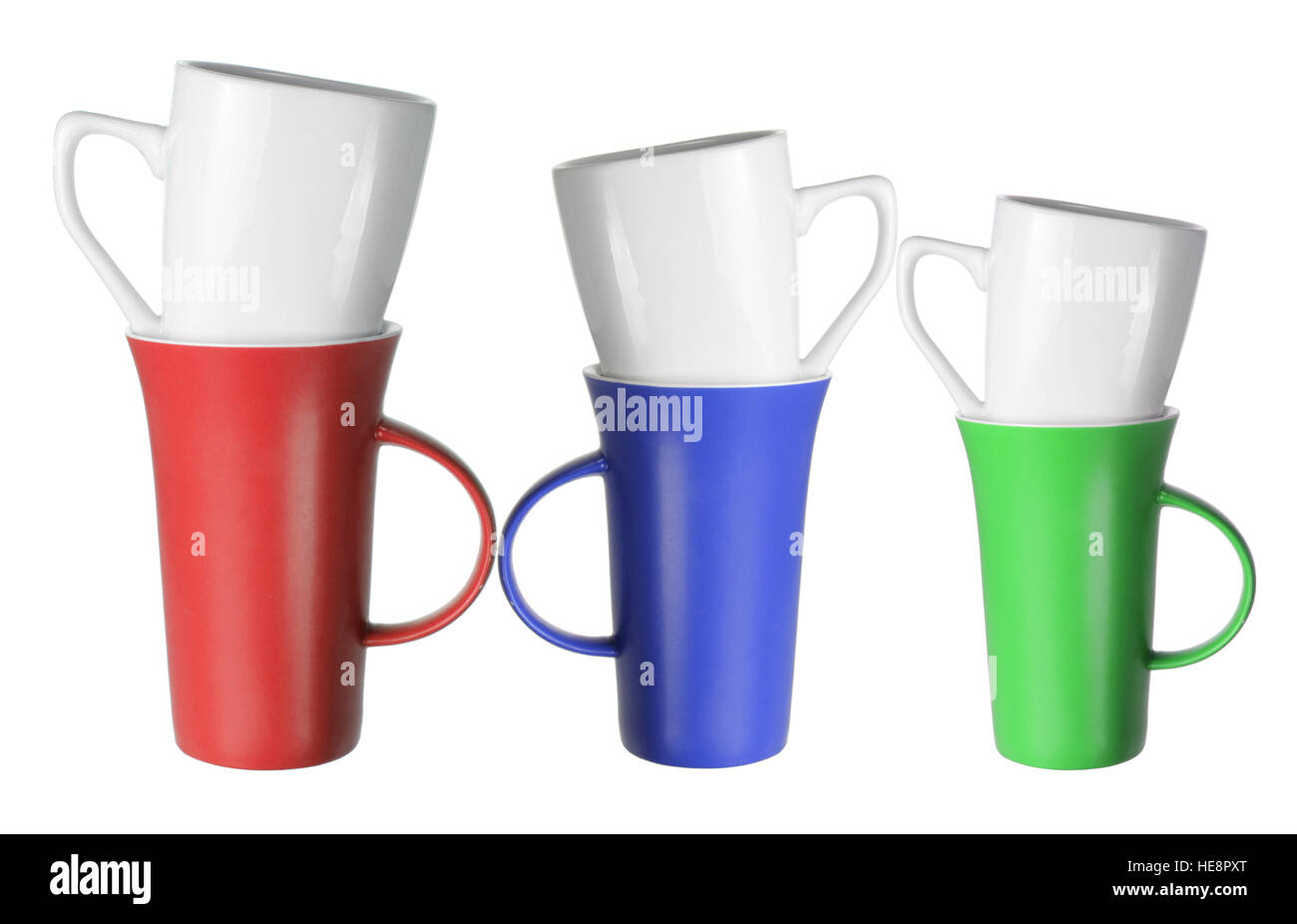 Stacks of Mugs Stock Photo - Alamy