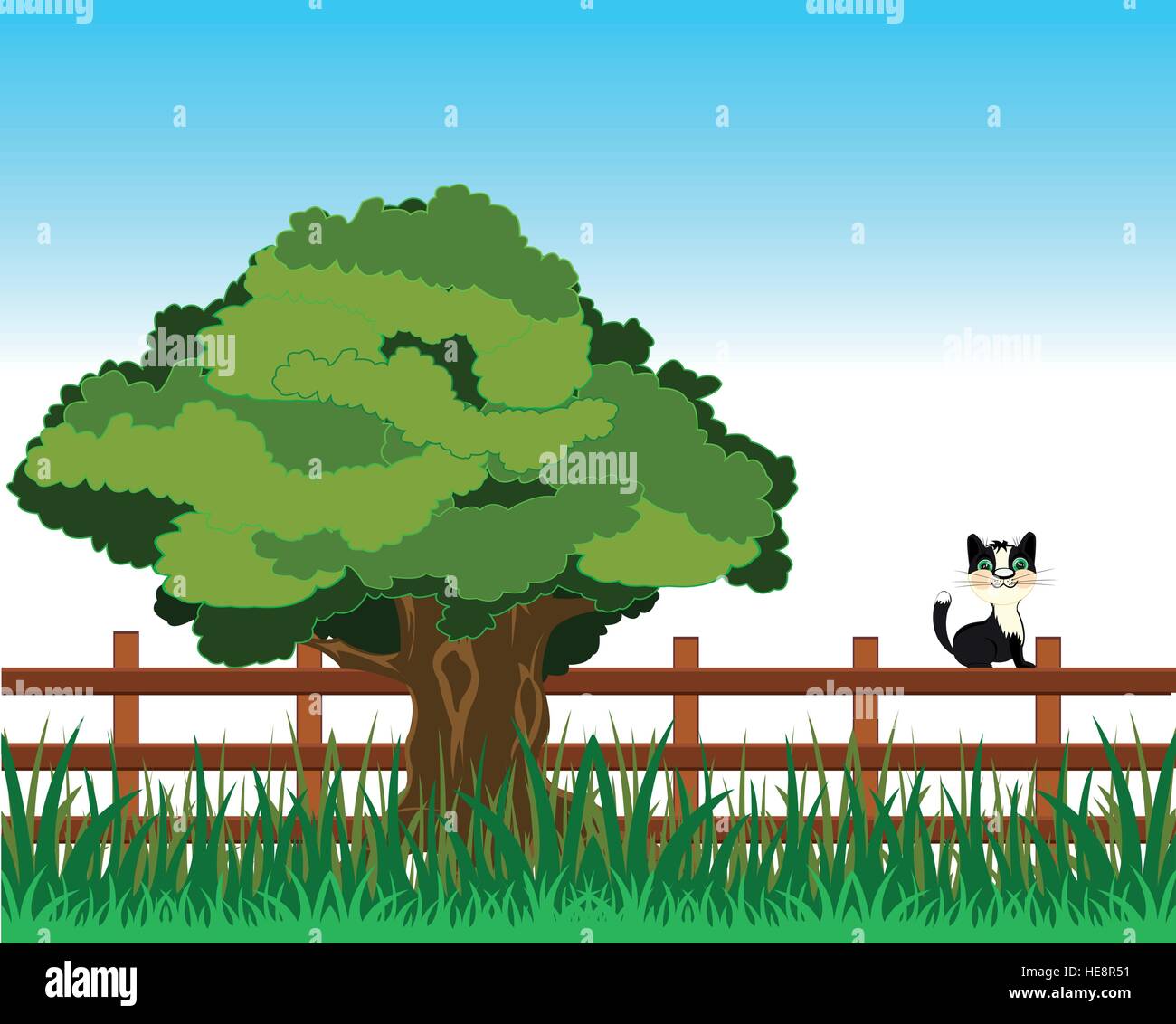 Flora fence Stock Vector Images - Alamy