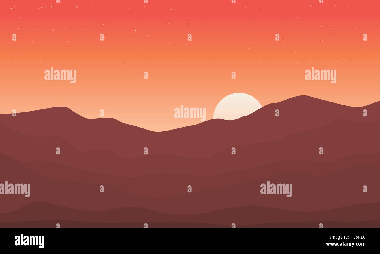 At sunset mountain scenery backgrounds Stock Vector Image & Art - Alamy