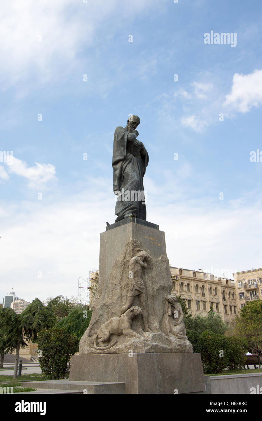 A statue of the poet Fuzuli Stock Photo - Alamy