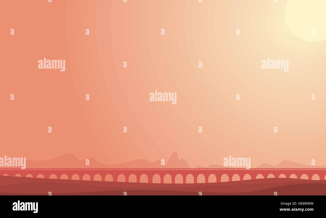 Bridge on desert landscape backgrounds Stock Vector Image & Art - Alamy