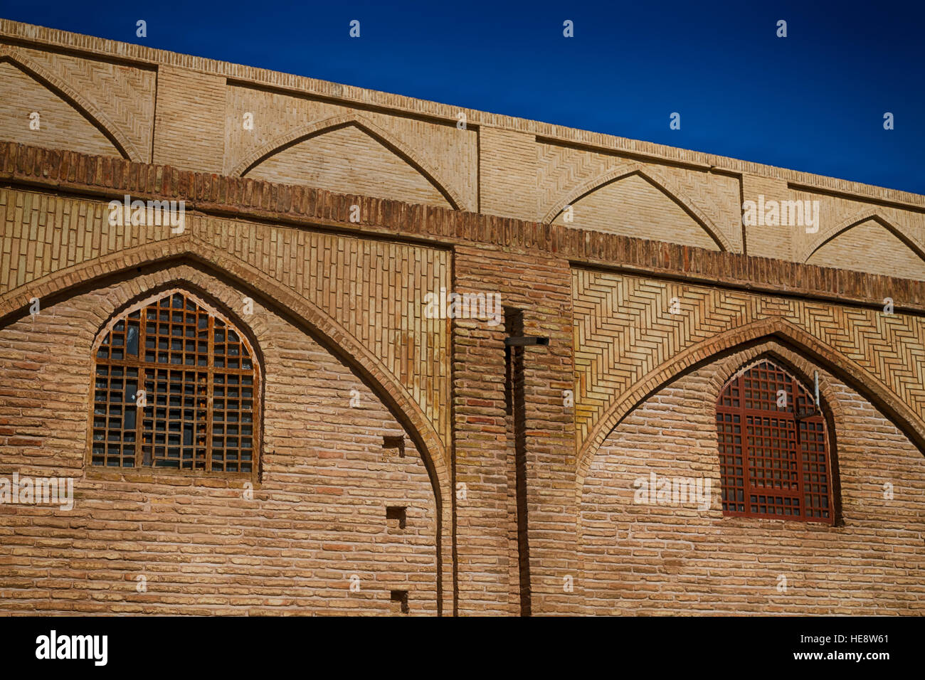 blur in iran old window near the mosque and antique construction Stock ...