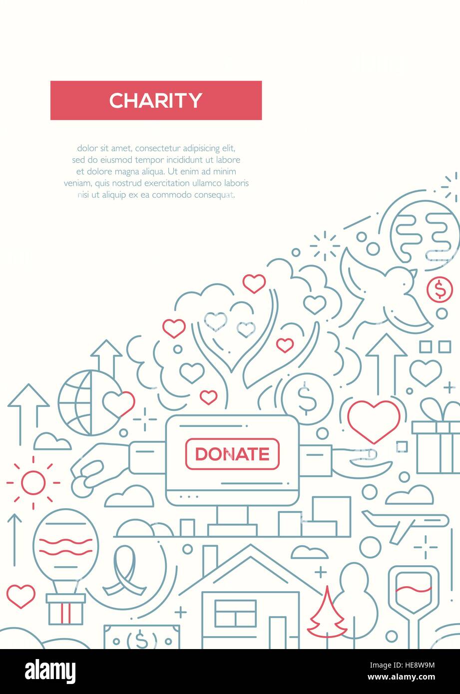 Charity poster children Stock Vector Images - Alamy