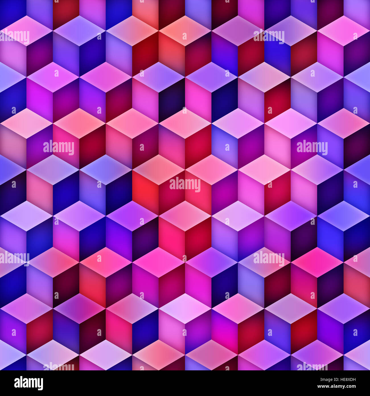 Gradient Cubes Tiling. Seamless Multicolor Pattern Stock Photo - Alamy