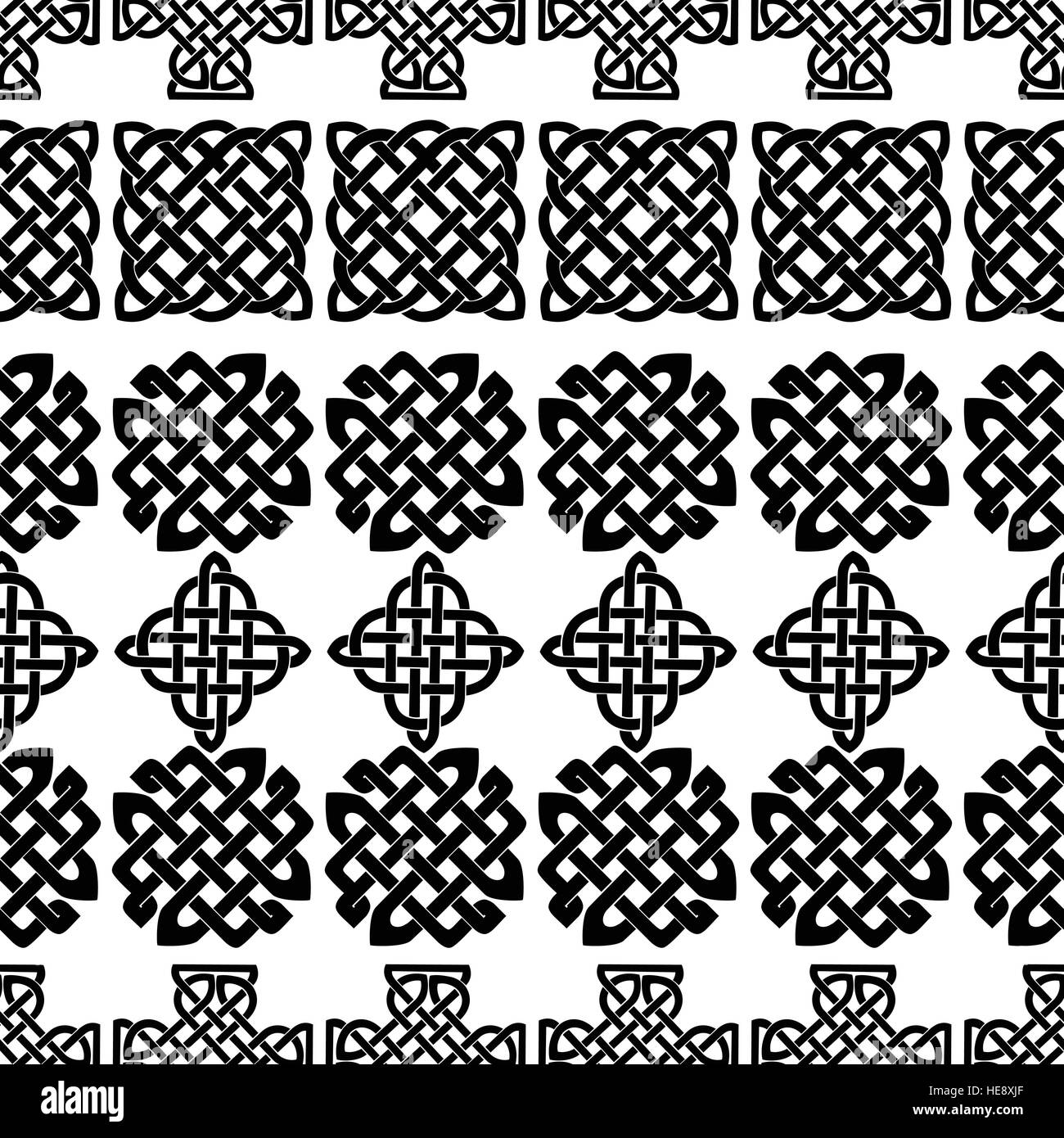 Celtic knot seamless black and white pattern Stock Vector Image & Art ...
