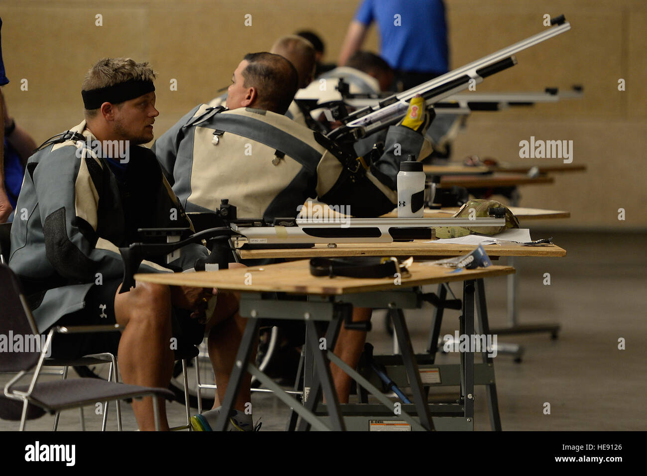 Chad Lukkes, Wounded Warrior athlete, practices competition shooting ...