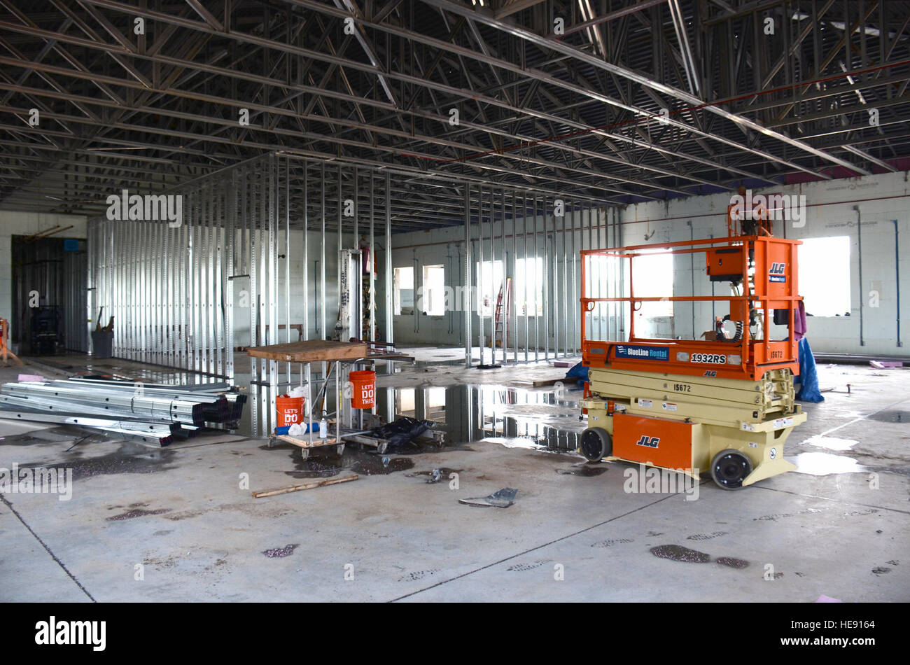 A view inside the new Air Guard communications headquarters building ...