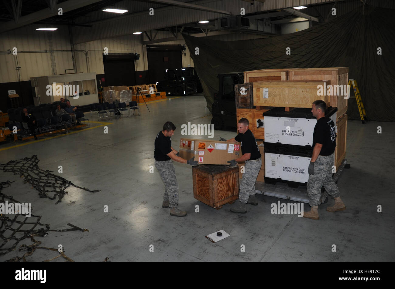 U. S. Air Force aerial porters, with the 67th Aerial Port Squadron ...