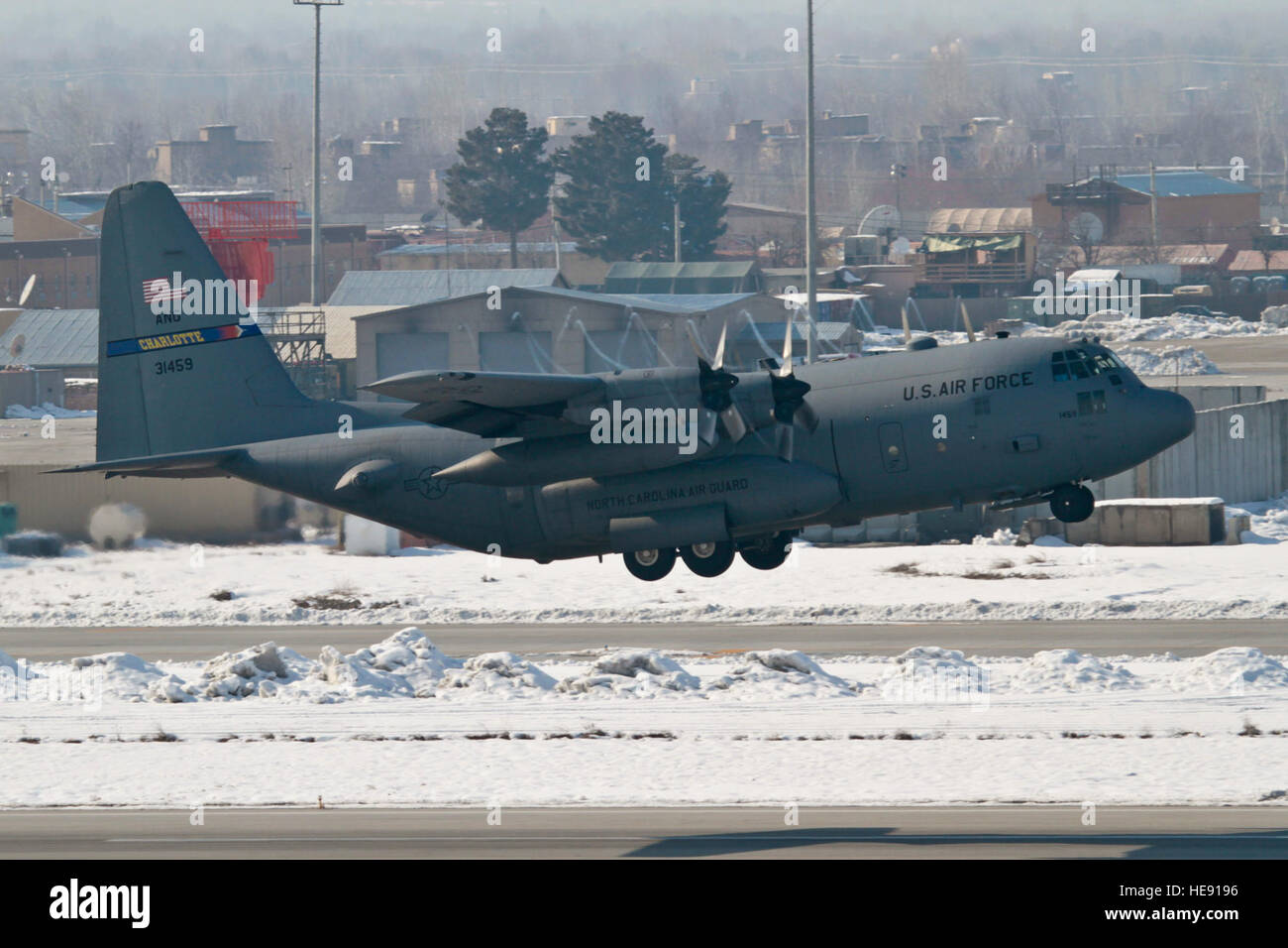 A U.S. Air Force C-130H Hercules from the 145th Airlift Wing, North ...