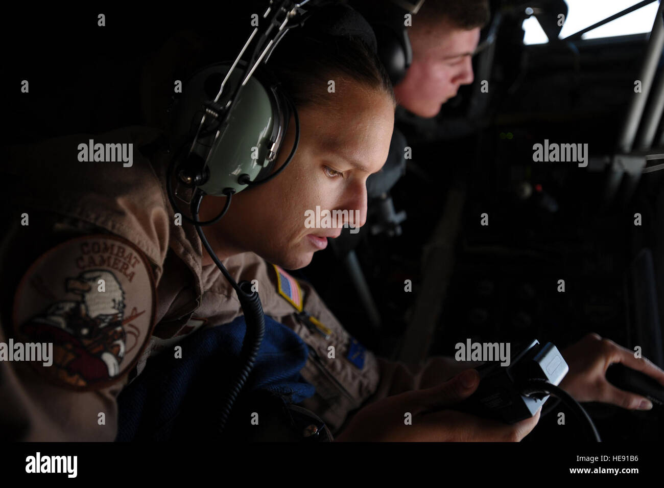 Staff Sgt. Amanda Helton, 1st Combat Camera Squadron combat aerial videographer, Joint Base ...