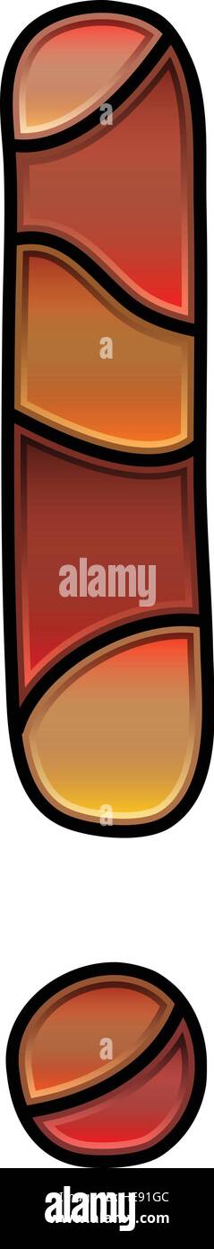 Glass exclamation mark symbol Stock Vector Images - Alamy