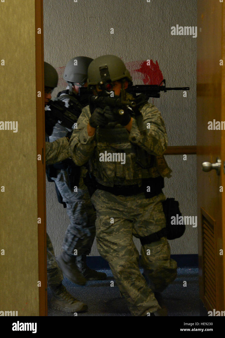 Members of the 6th Security Forces Squadron emergency service team ...