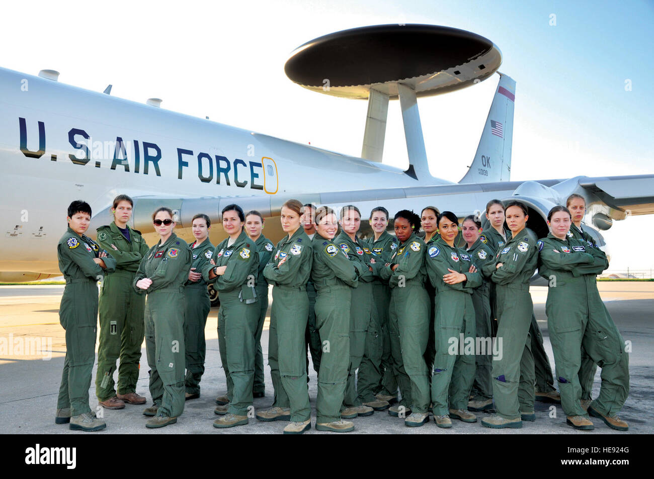 Airmen with the 552nd Air Control Wing and 513th Air Control Group pose ...