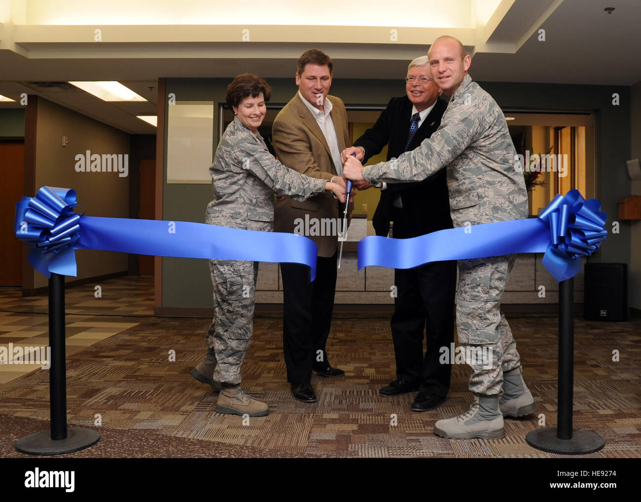 Col. Sharon M. Hunter (L), 97th Medical Group commander; Ky Hornbaker ...