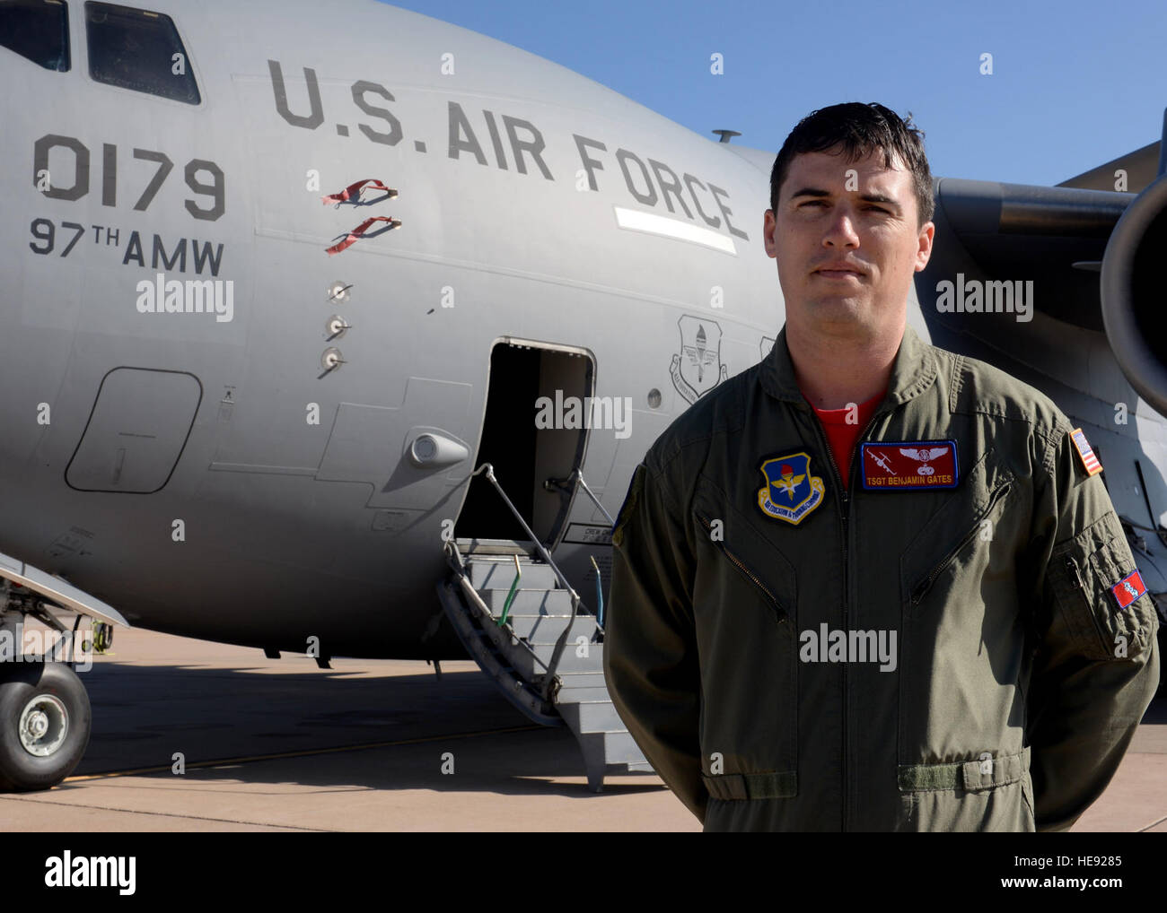 U.S. Air Force Tech. Sgt. Benjamin Gates, 58th Airlift Squadron flight ...