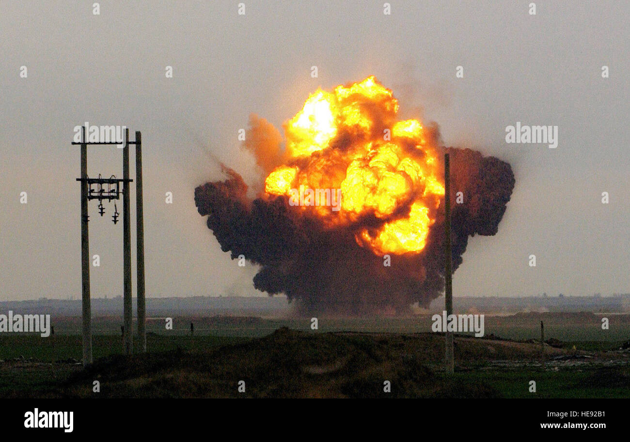 Explosions rock Al Fathah Air Field in Iraq, as Army engineers and Air ...