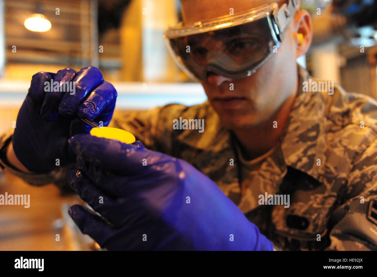 Airman 1st Class Mark Miller tests fuels at Joint Base Charleston – Air ...