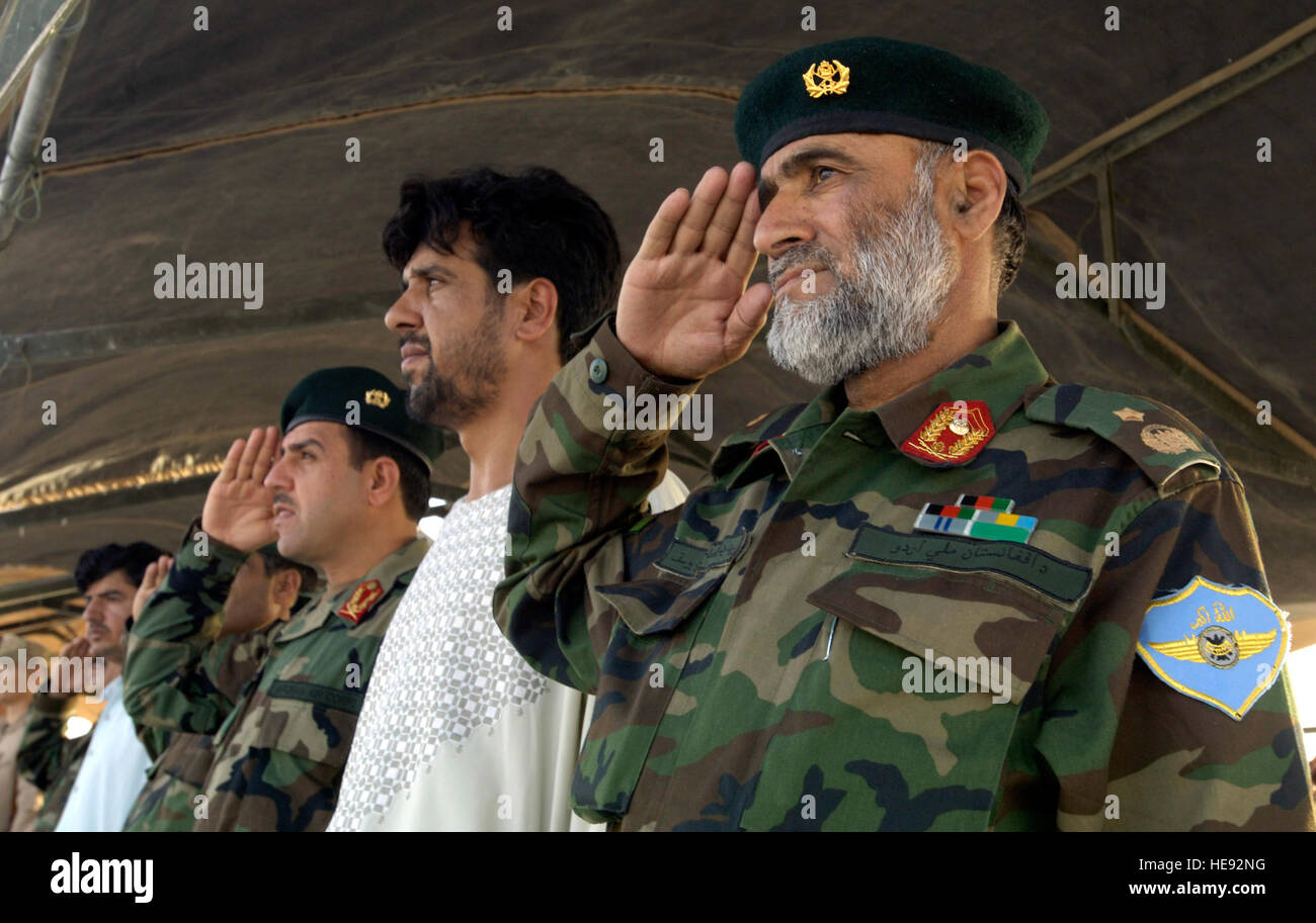 Afghan National Army Air Corps Brig. Gen. Mohammad Yousaf renders ...