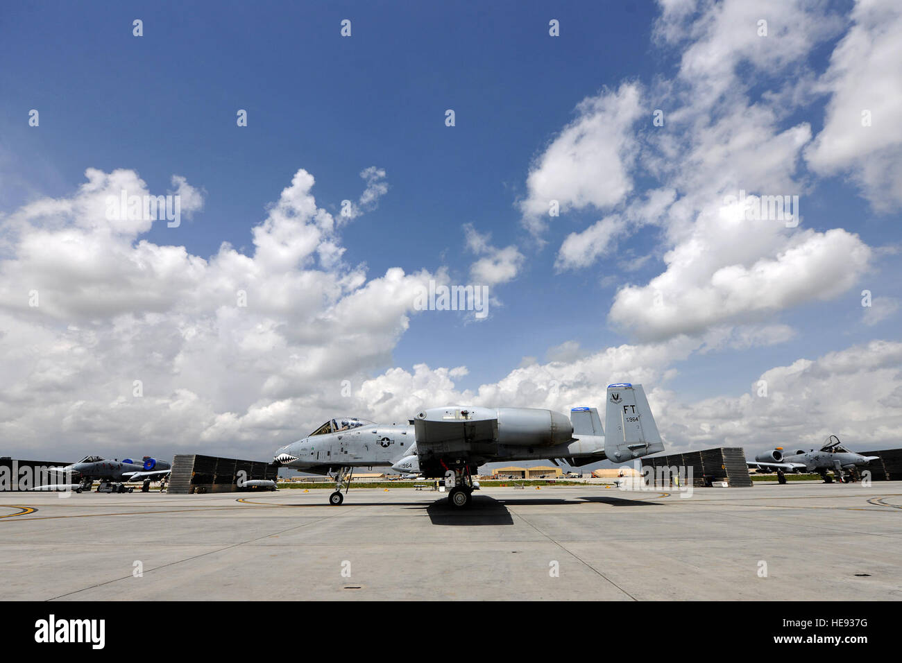 An A-10 Thunderbolt II taxis from its parking spot on Bagram Air Field ...