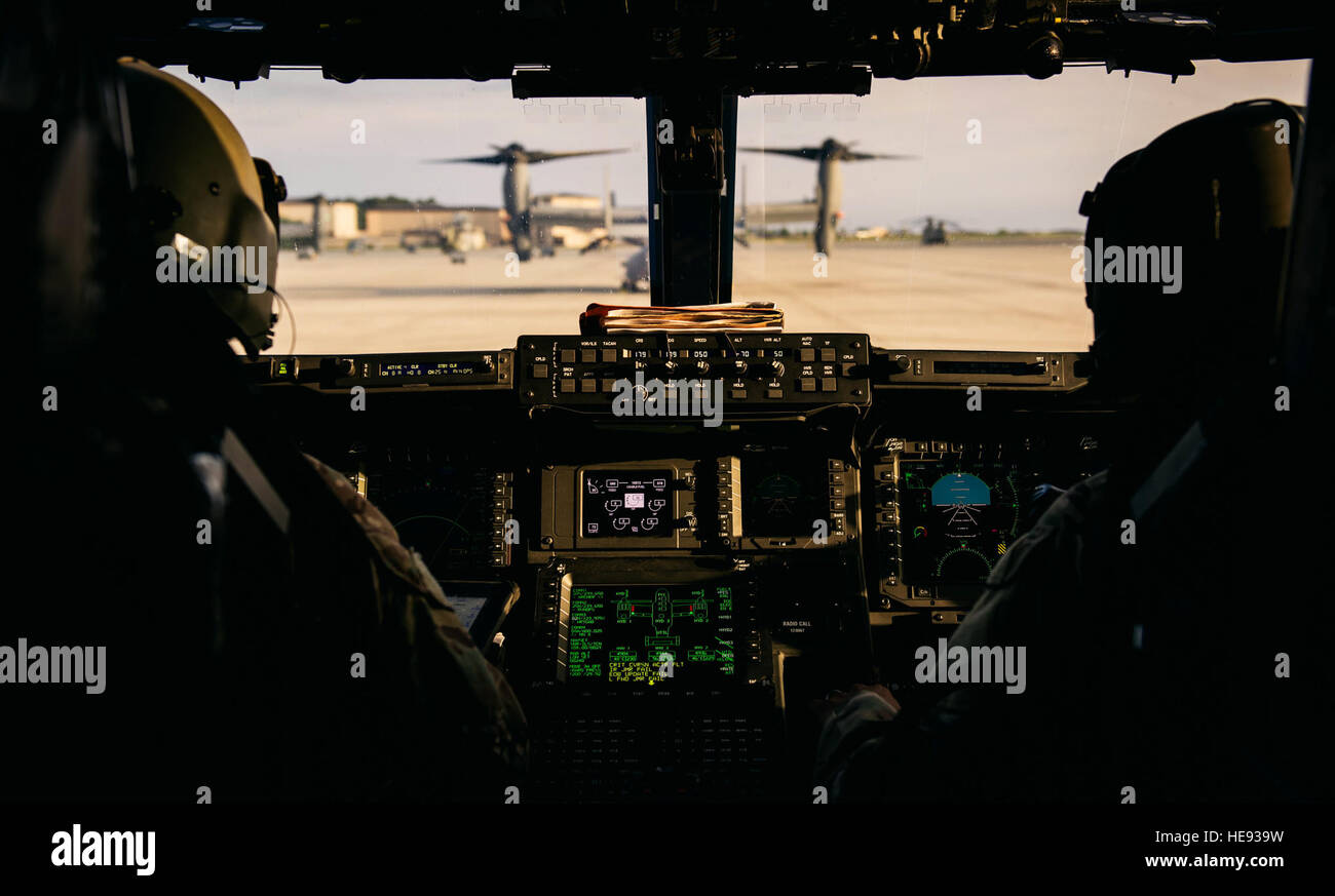 An Air Force and a Marine Corps CV-22 Osprey pilot assigned to the 8th ...