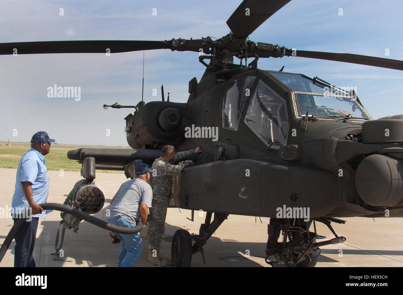 Three U.S. Army, AH 64 Delta Apache helicopters land at Sheppard Air ...