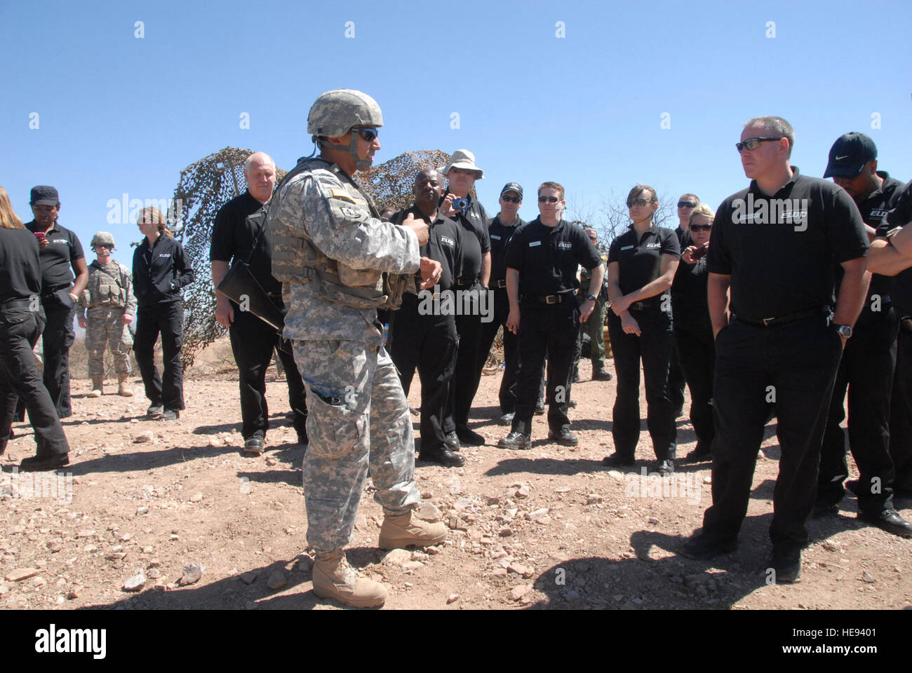 Sgt. Romero, Arizona Army National Guard soldier, provides students ...