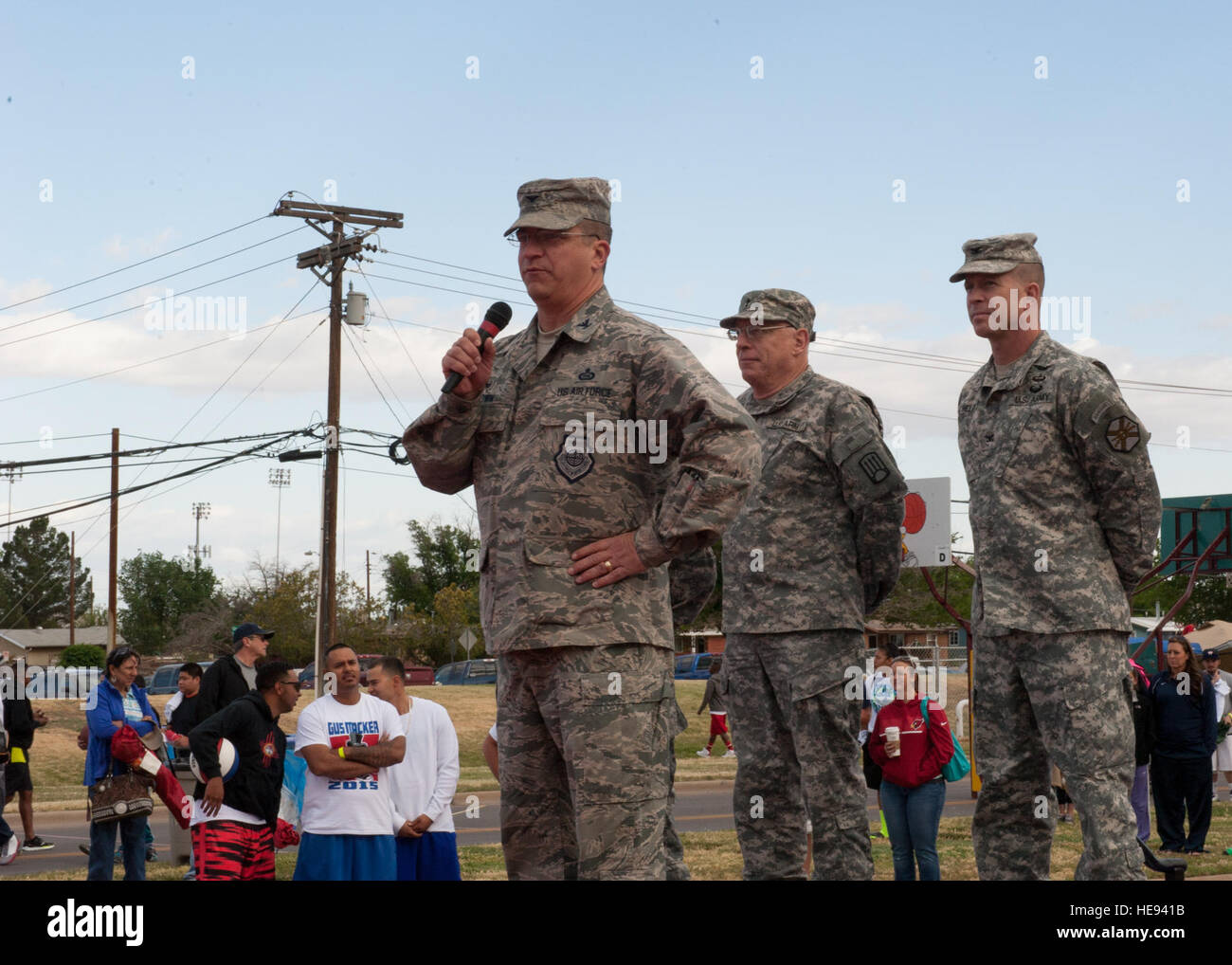 Col. Greg Brown, 49th Wing Mission Support Group commander, makes ...