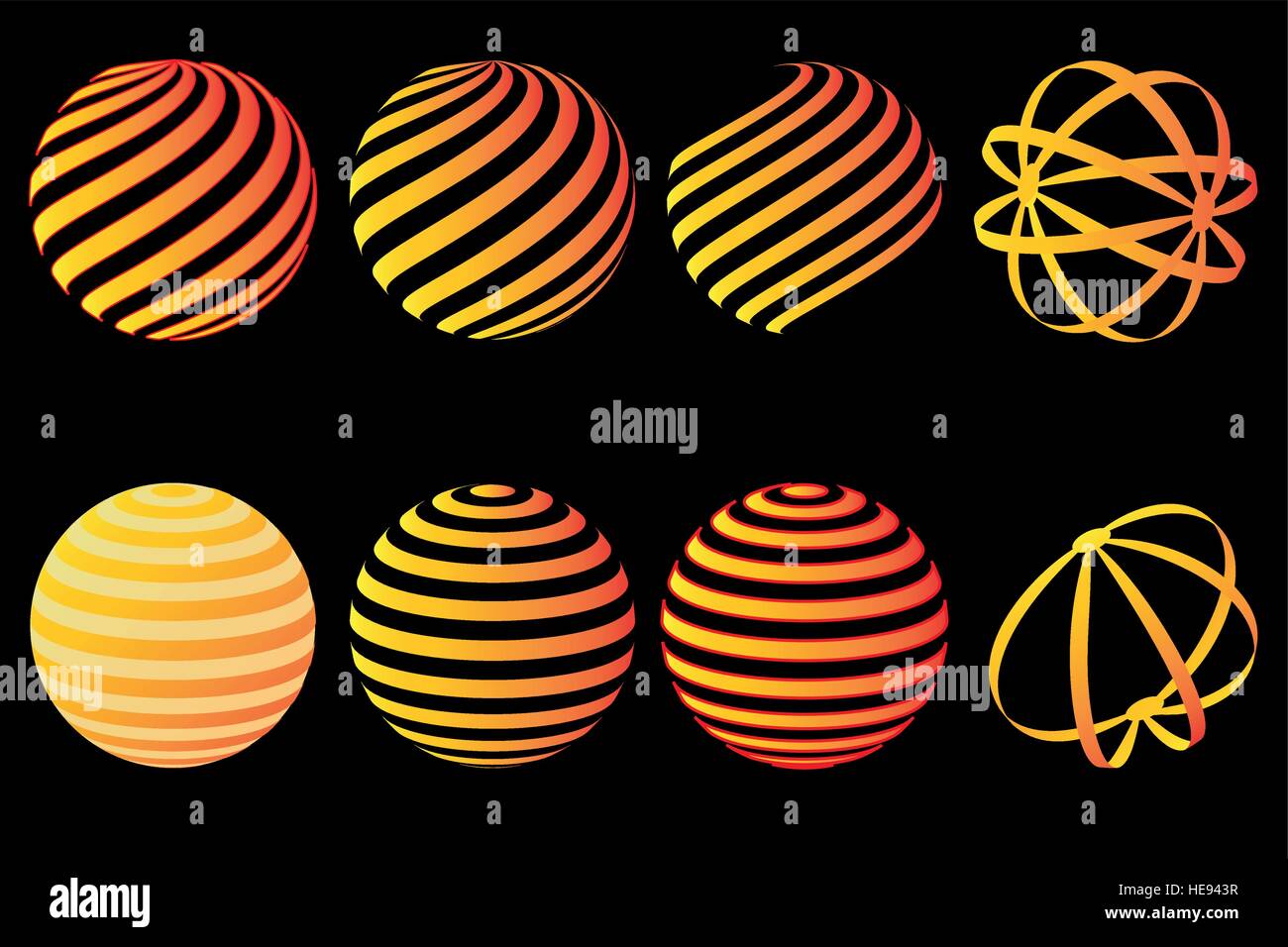 Set logo balls, set logo globe, Abstract vector logo ball,Logo for ...