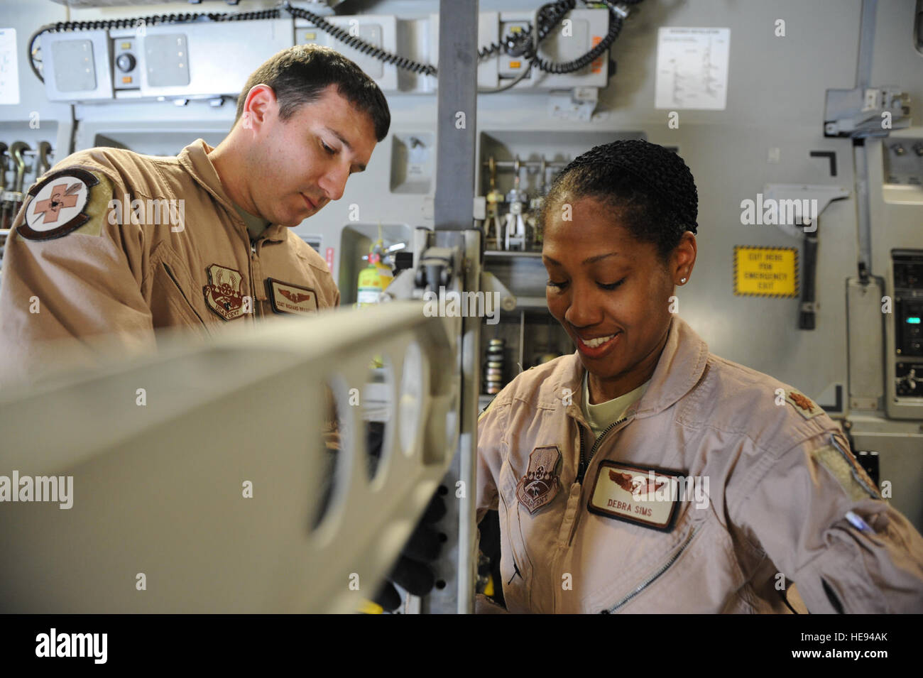 Maj. Debra Sims, 379th Expeditionary Aeromedical Evacuation Squadron ...