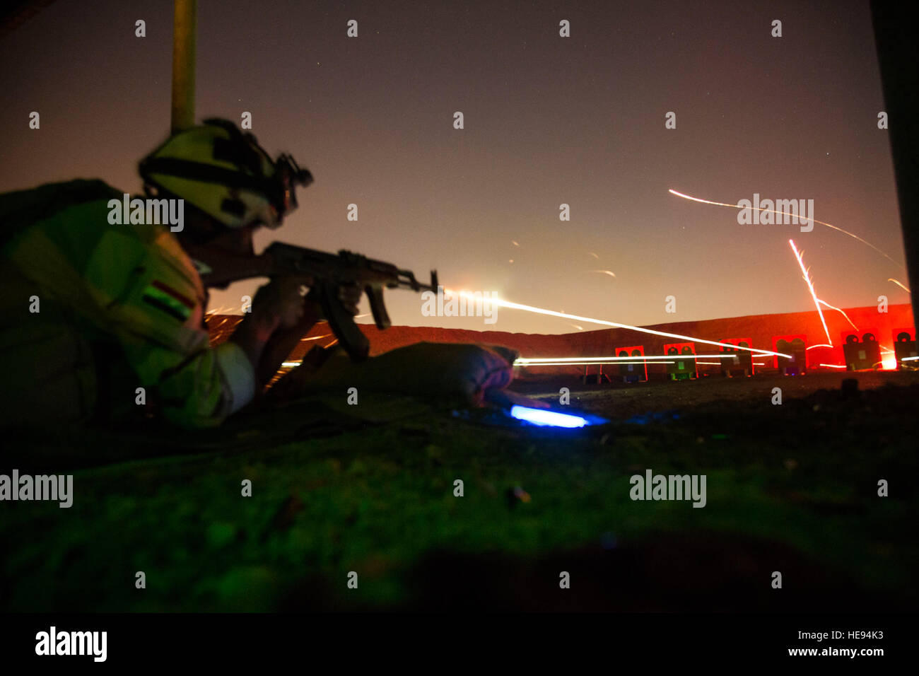 An Iraqi soldier, assigned to the Security Battalion, Nineveh ...
