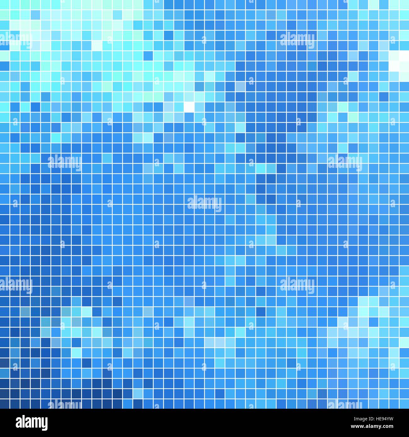 abstract vector square pixel mosaic background - blue Stock Vector ...