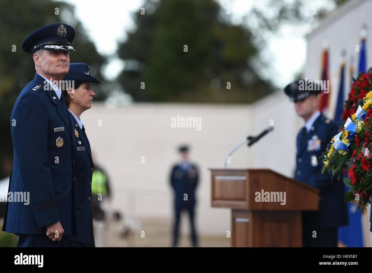 U.S. Air Force Lt. Gen. Darryl Roberson, 3rd Air Force commander, and ...