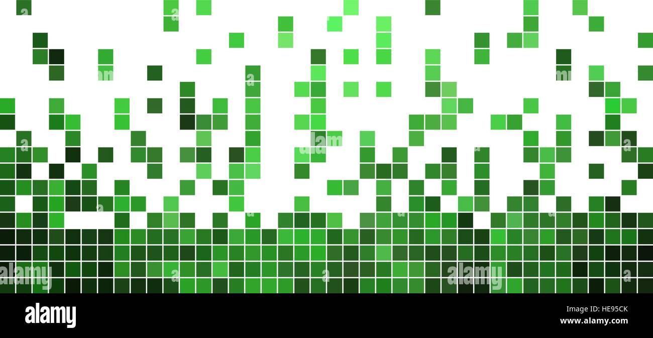 abstract vector square pixel mosaic background - green Stock Vector ...