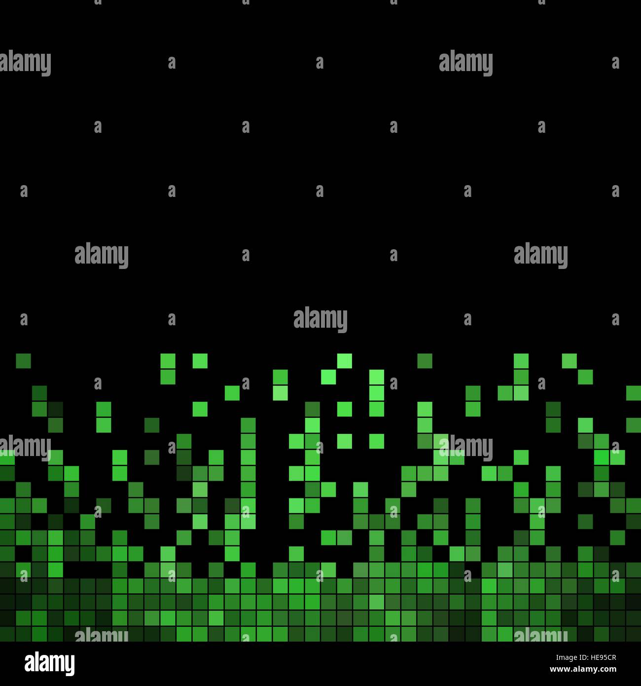 abstract vector square pixel mosaic background - green Stock Vector ...