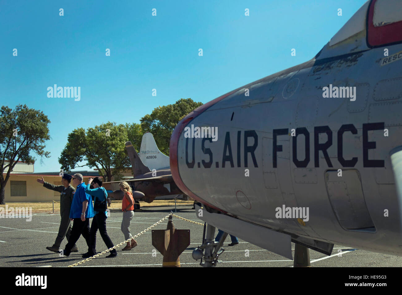 Col. David Mott, 60th Operations Group Commander gives Deputy Secretary ...