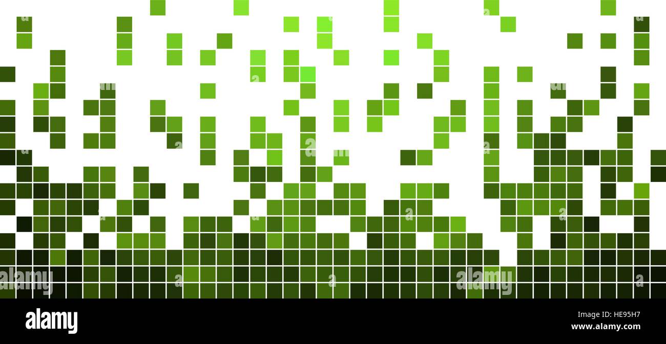 abstract vector square pixel mosaic background - green Stock Vector ...