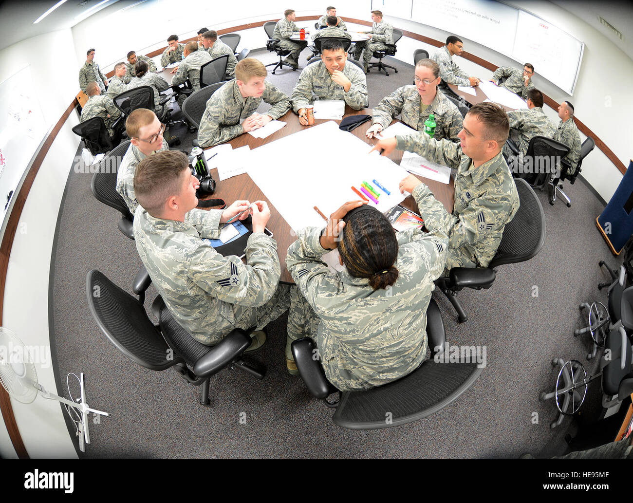 Airmen work together during a personality assessment session June 16 ...