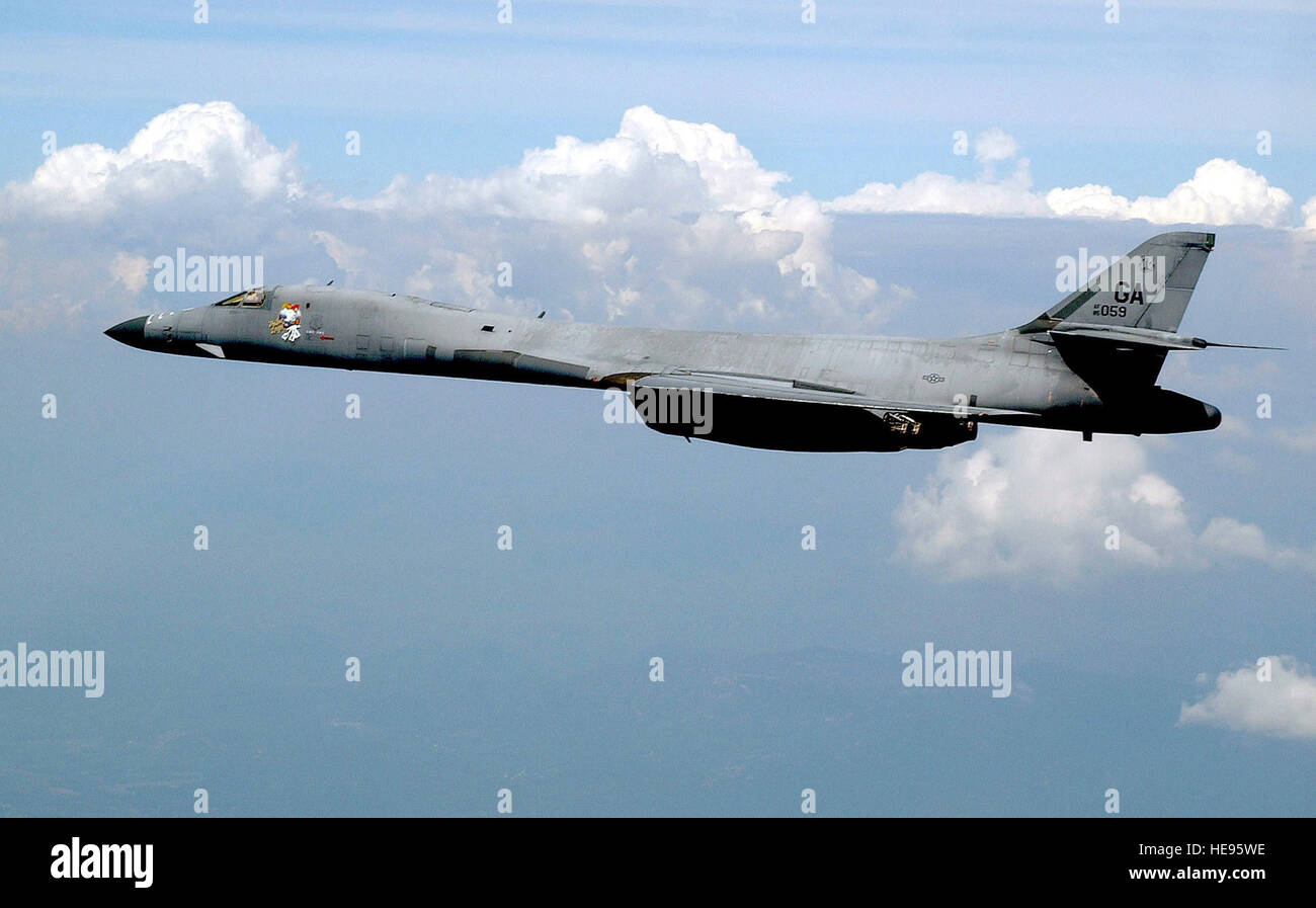 A United States Air Force (USAF) B-1B Lancer bomber from the 116th Bomb ...