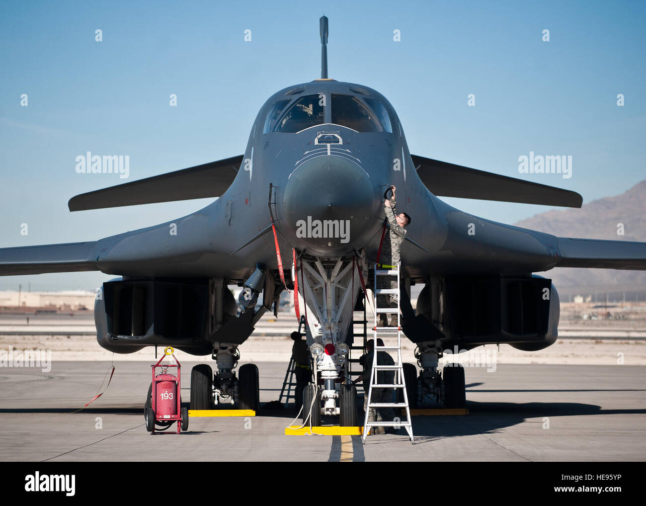 Crew chiefs from the 34th Aircraft Maintenance Unit, Ellsworth Air ...
