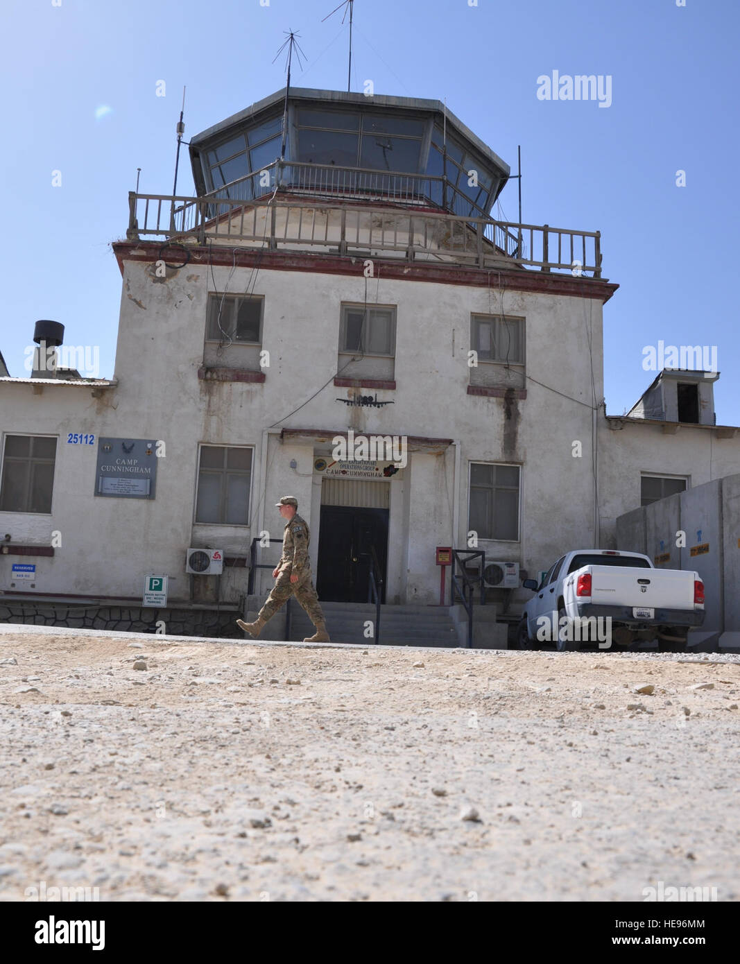 The Air Force compound where the old Russian tower is located on Bagram ...