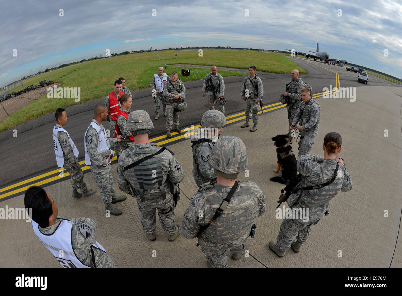 U.S. Air Force Airmen from the 100th Air Refueling Wing Inspector ...