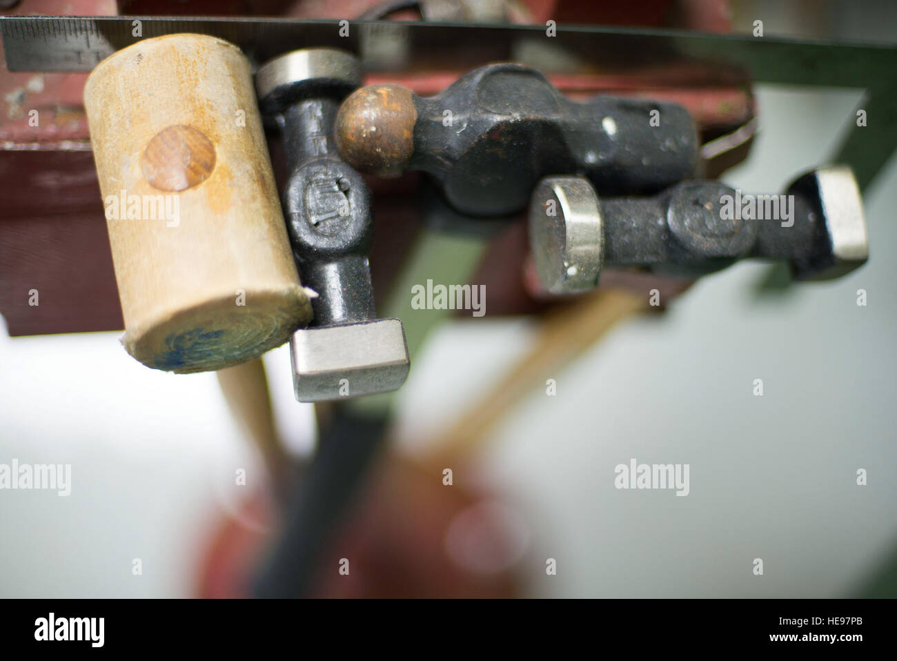Tools hang on a stand at the Orthotics Lab at Yokota Air Base, Japan ...