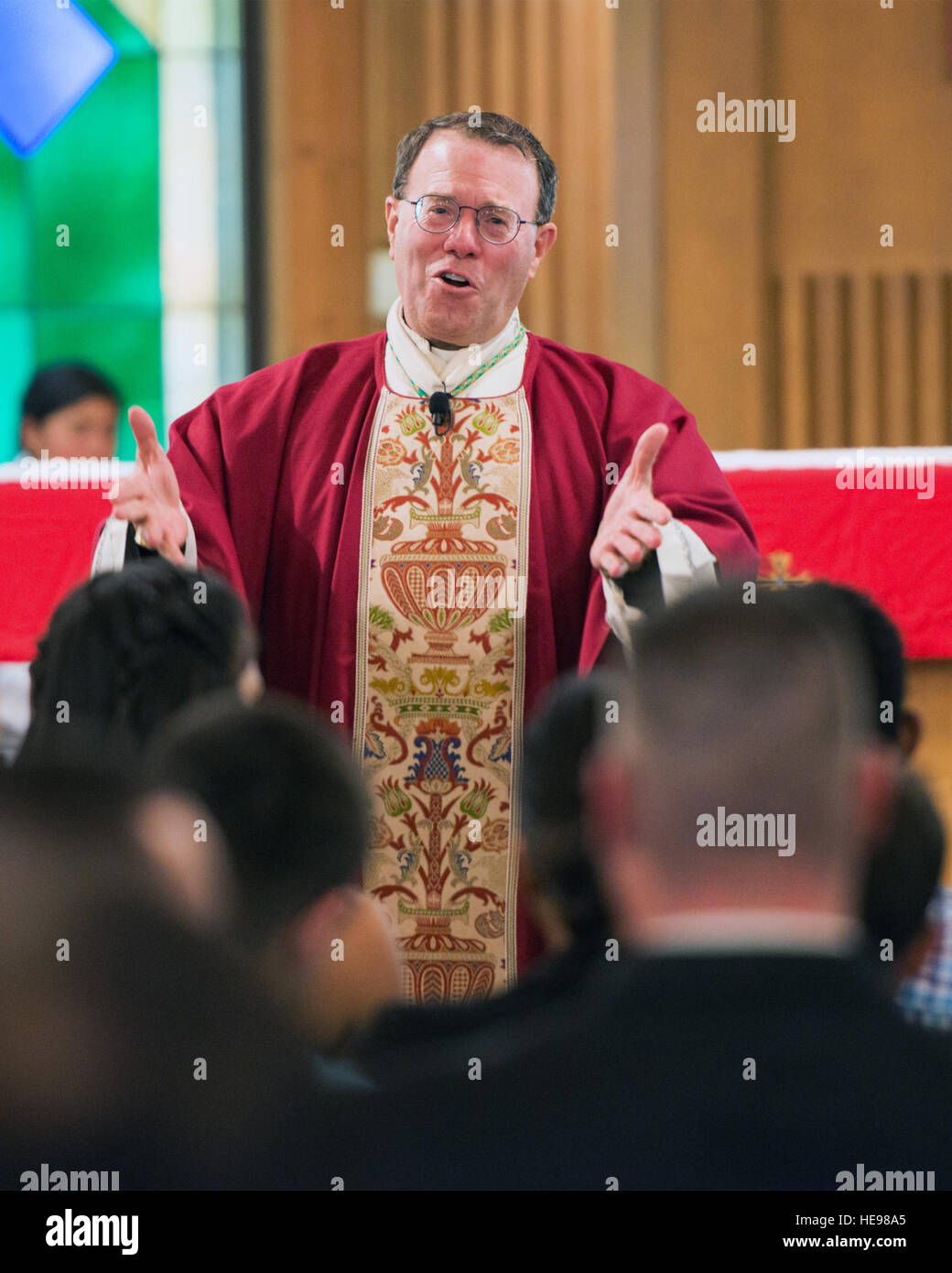 Bishop Neal Buckon provides the sermon during the Catholic Confirmation ...